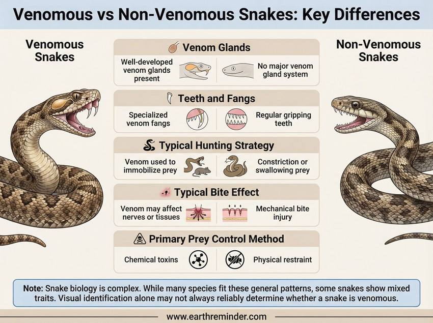 Venomous vs Non-Venomous Snakes: Key Differences Explained